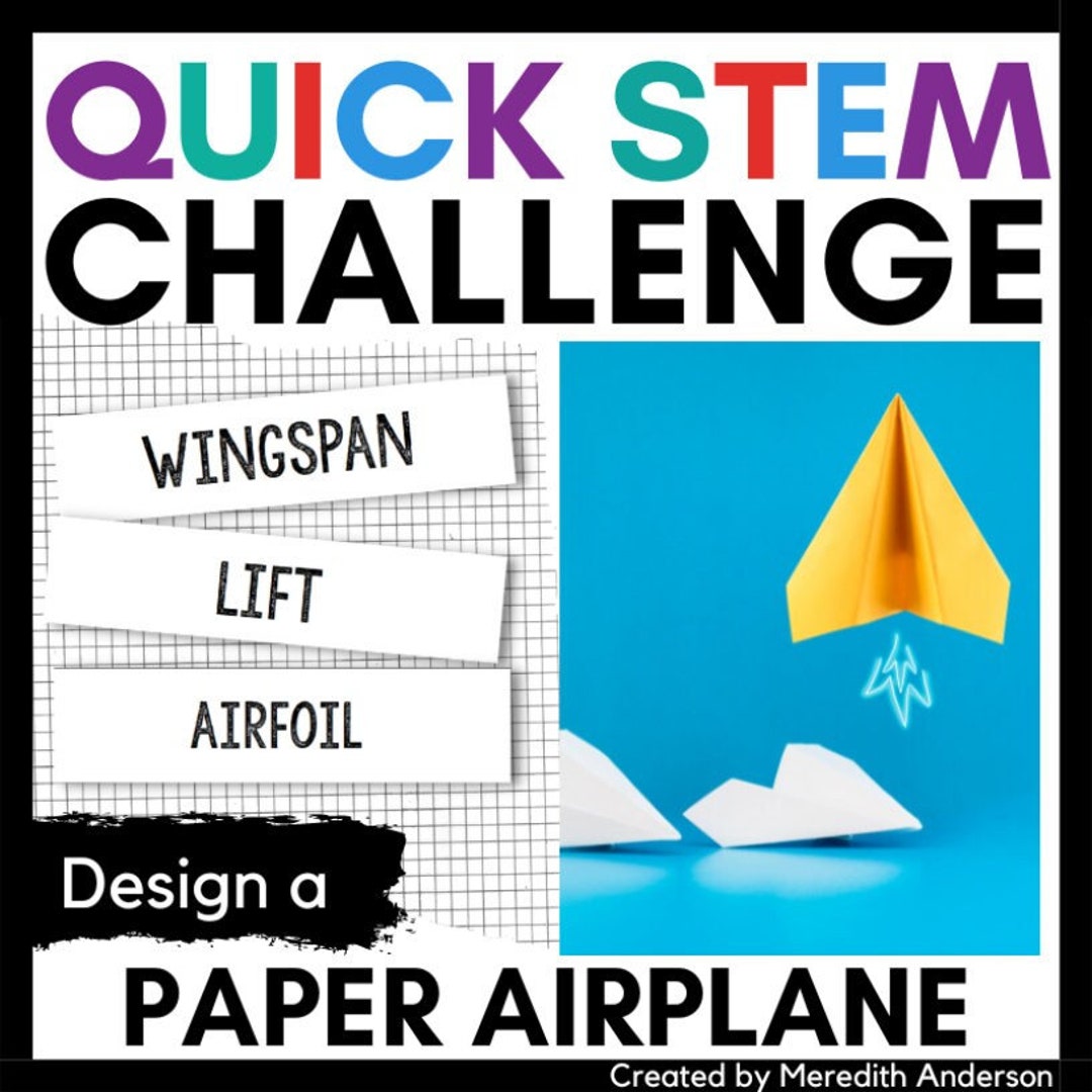 Paper Airplane STEM Challenge Simple Paper Engineering Activity for ...