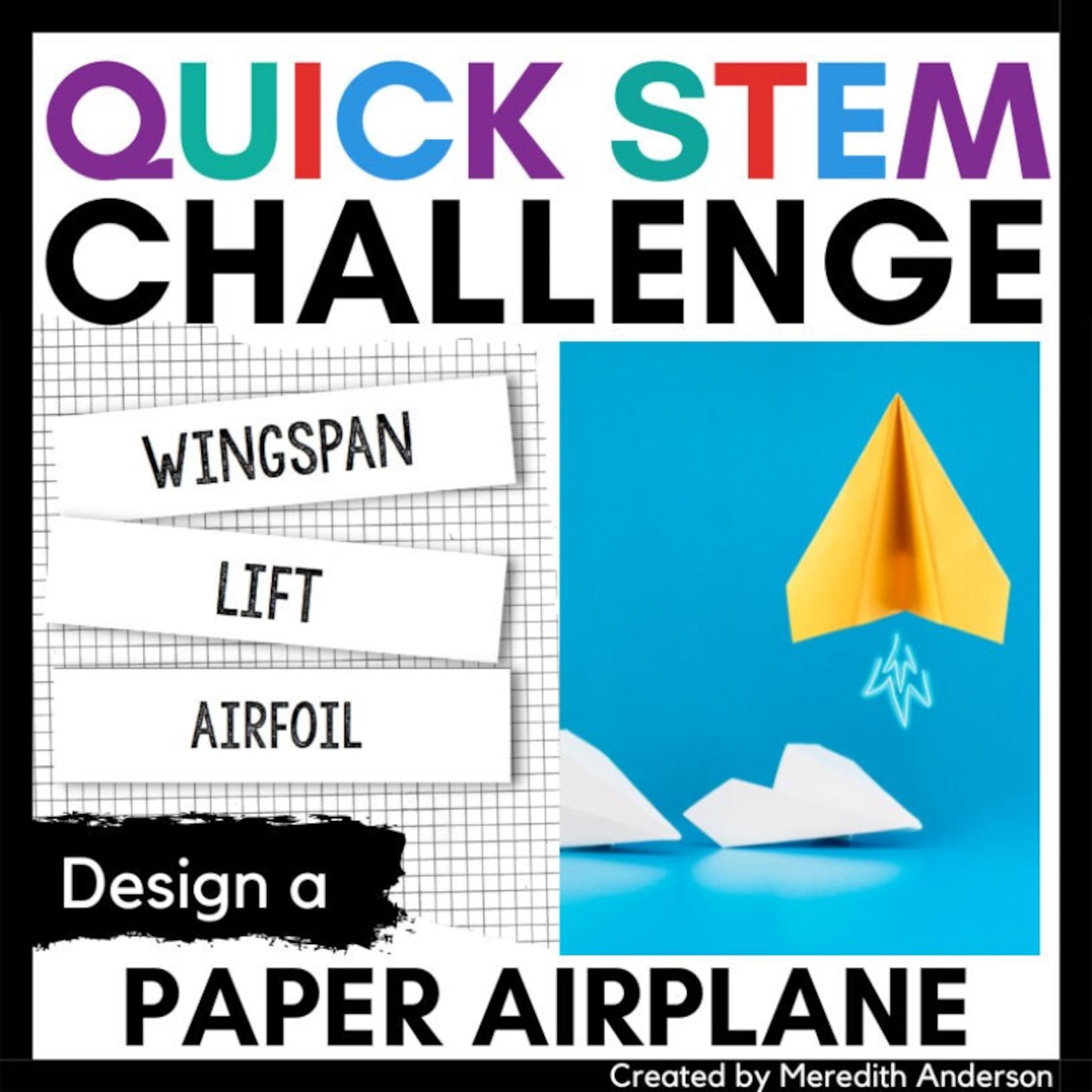 Paper Airplane STEM Challenge Simple Paper Engineering Activity for ...