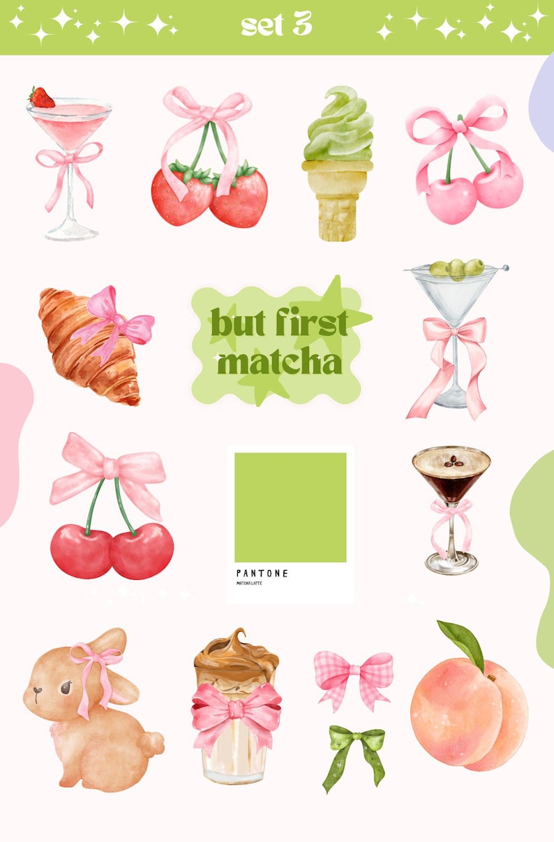 Coquette Girly Sticker Pack | Pink Laptop, Planner, iPad & Kindle ...