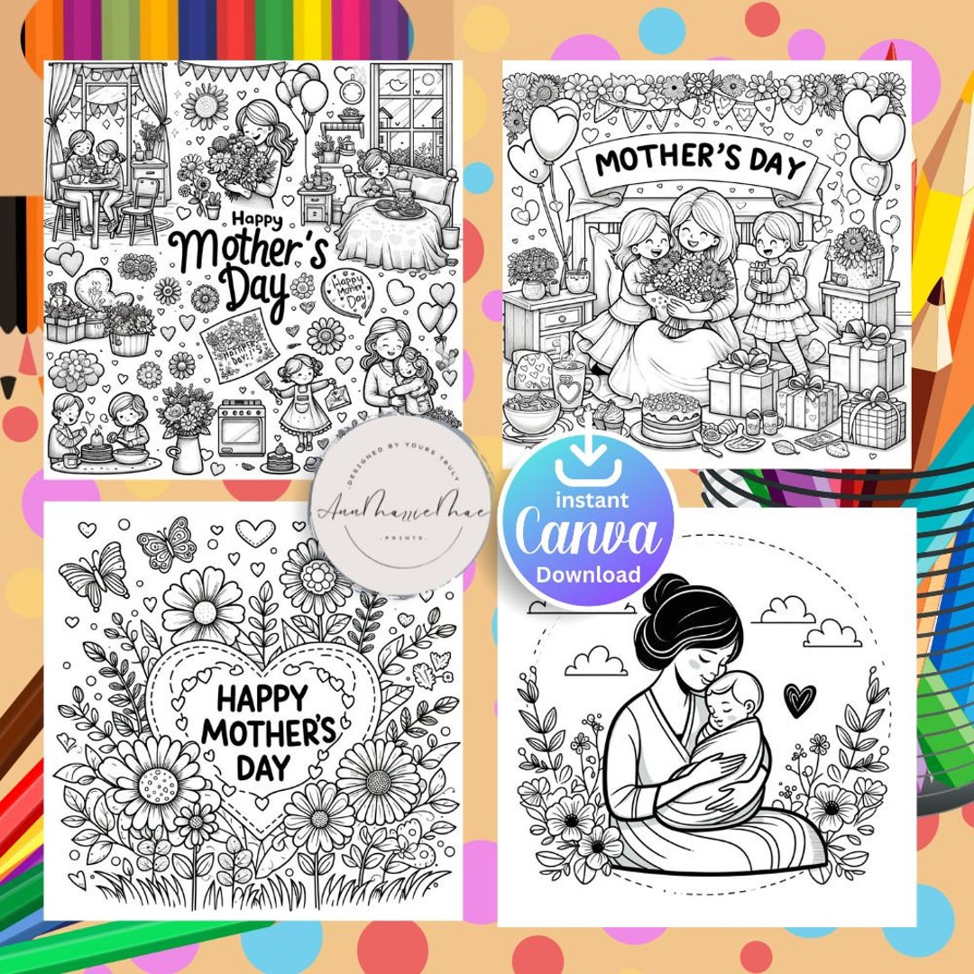 Mother's Day Coloring Pages All About My Mom Printable Gift for Mom ...