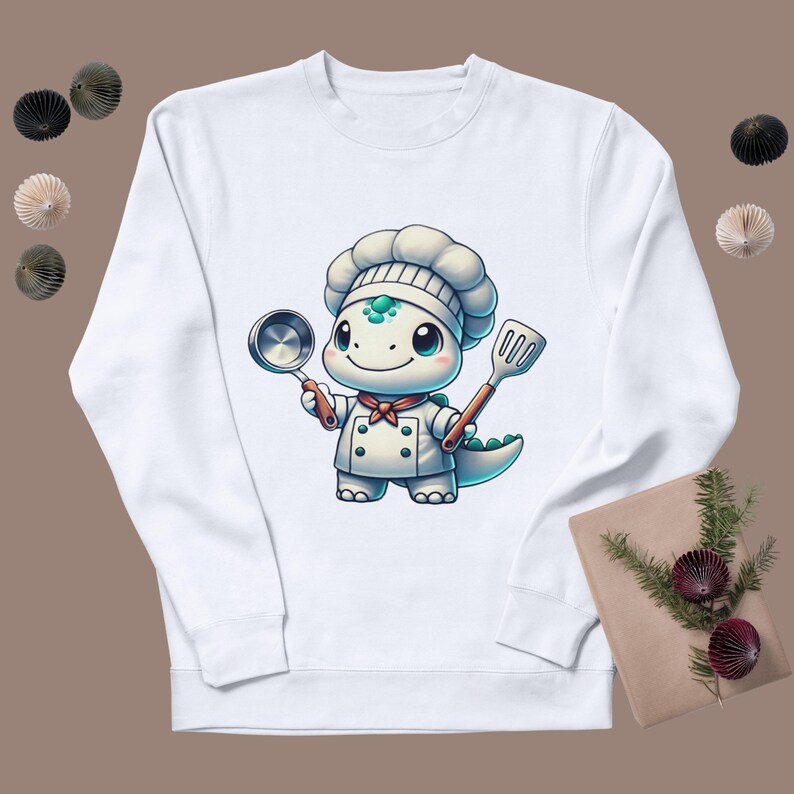 Kawaii Chef Dinosaur PNG Clipart | Cute Cartoon Dino Cooking Art for ...