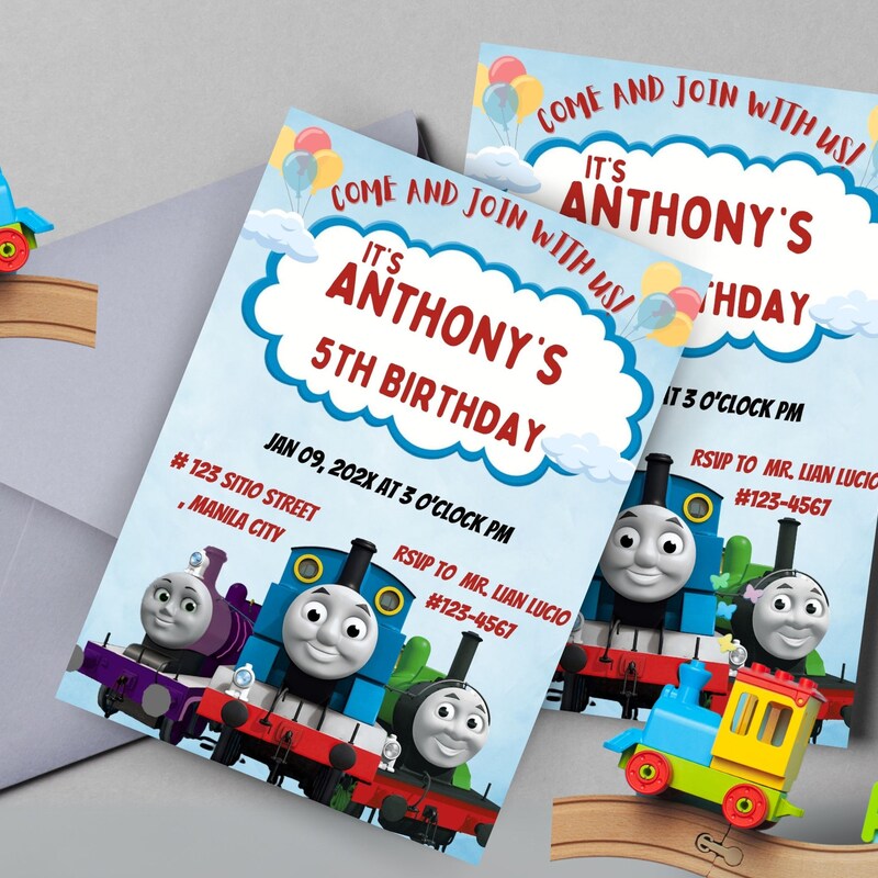 Thomas Invitation - Etsy