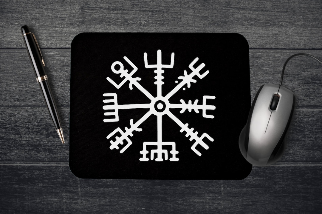 Viking Runic Compass Mouse Pad Mousepad Office Decor - Etsy