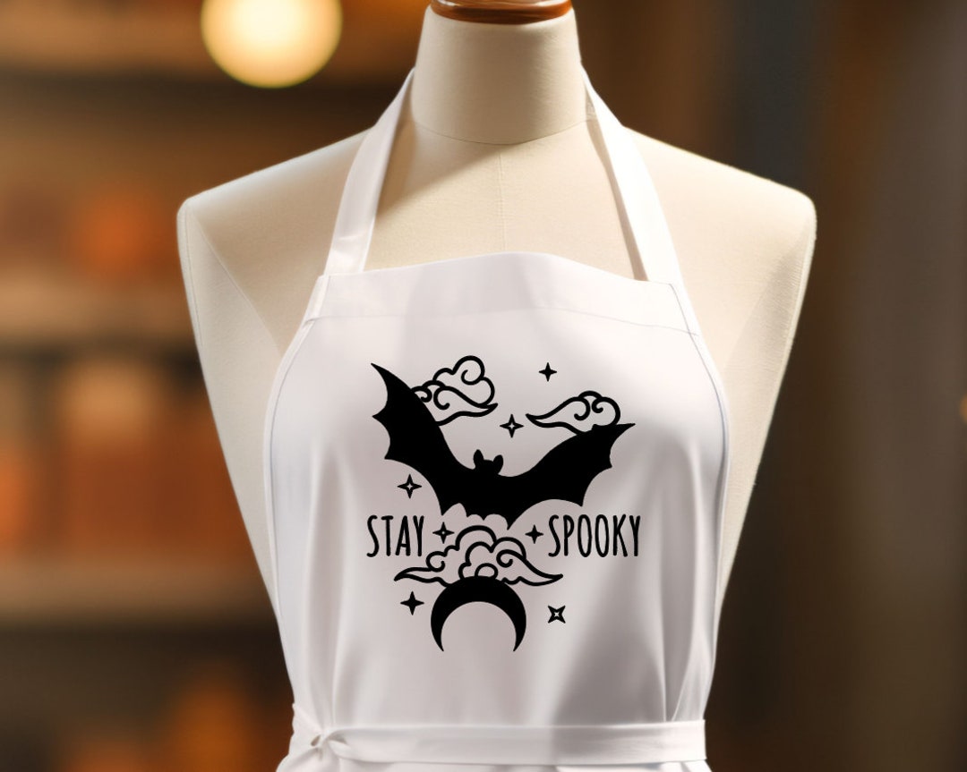Stay Spooky Apron, Witch Apron, Goth Apron, Halloween Apron, Custom ...