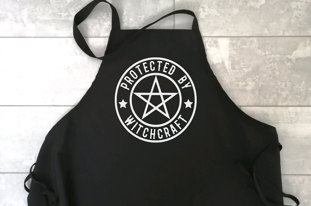 Protected by Witchcraft Apron Witch Apron Goth Apron - Etsy
