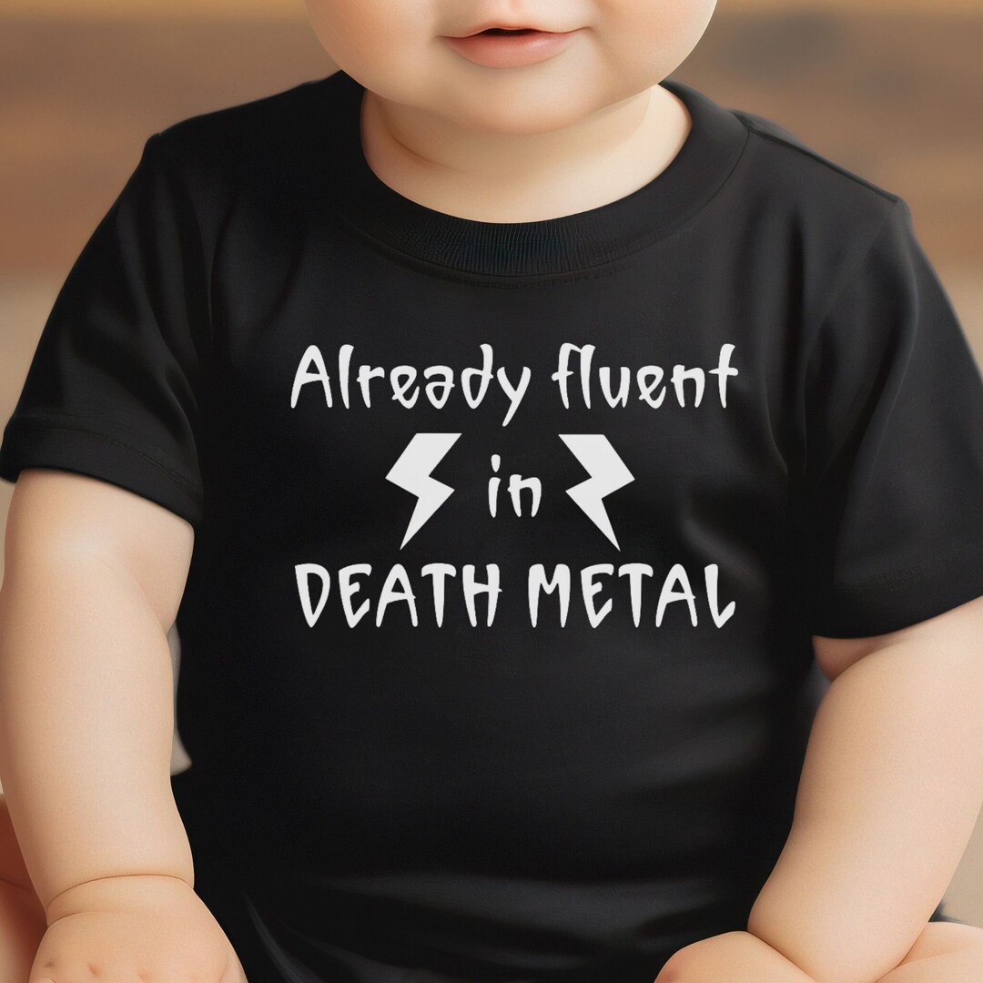 Already Fluent in Death Metal Bodysuit, Spooky Baby Clothes, Spooky ...