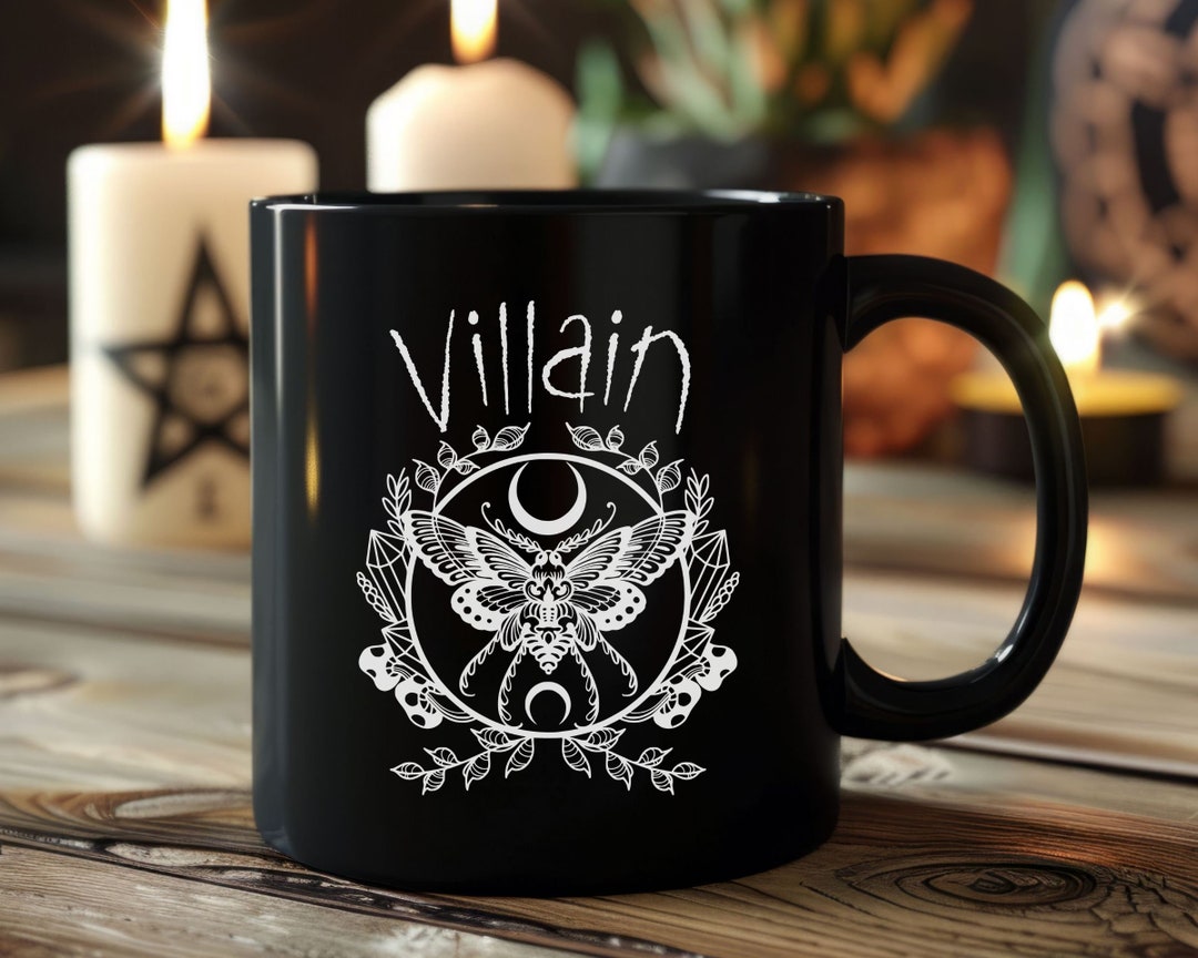 Villain Coffee Cup, Goth Coffee Cup Makes A Great Goth Gift, Emo Mug ...