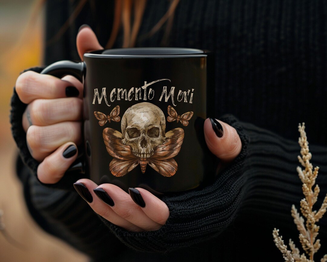 Memento Mori Coffee Cup, Goth Coffee Cup Makes A Great Goth Gift, Emo ...