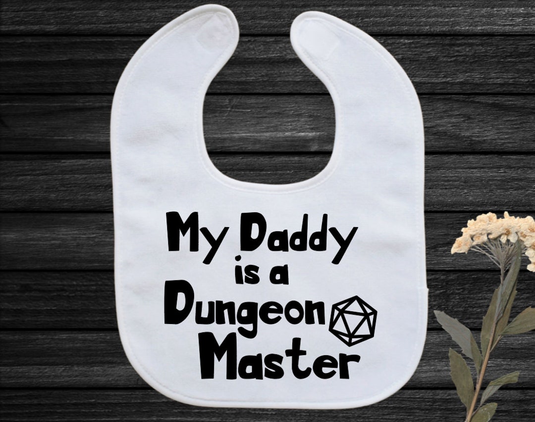 My Daddy is A Dungeon Master Baby Bib, Goth Baby, Neutral Baby, Punk ...