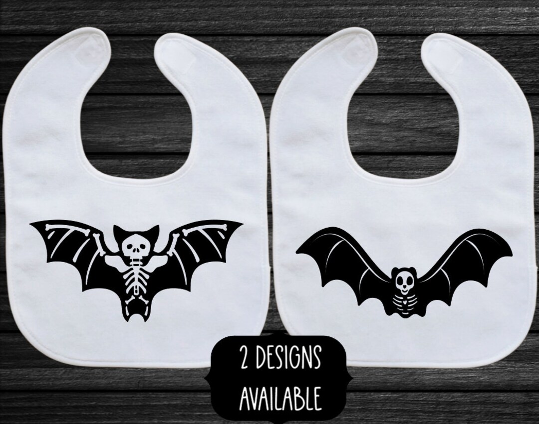 Bat Skeleton Baby Bib, Goth Baby, Neutral Baby Clothes, Punk Baby Gift ...