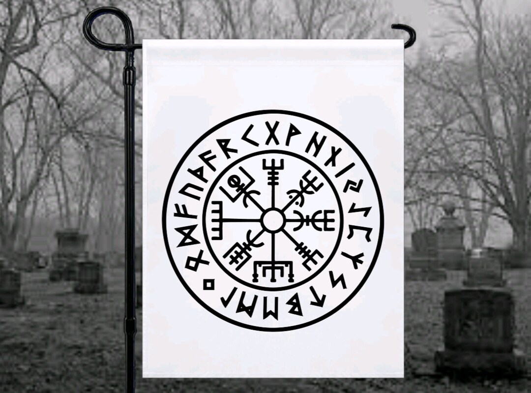 Viking Runic Compass Garden Flag Halloween Yard Art - Etsy