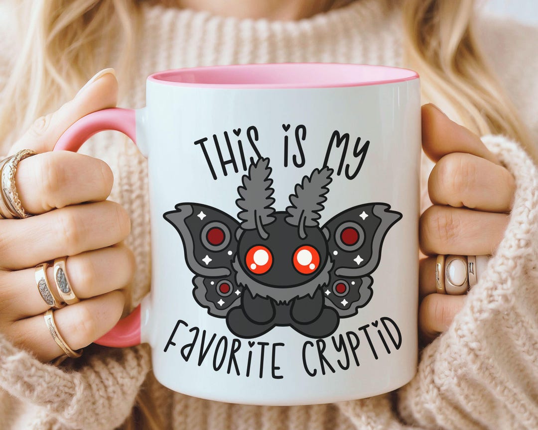My Favorite Cryptid Coffee Mug, Mothman Mug, Funny Mug Birthday Gift, Cryptozoology, Cryptids ...