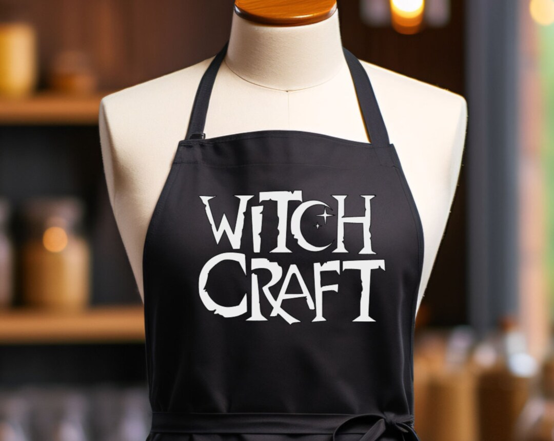 Witchcraft Apron, Witch Apron, Goth Apron, Halloween Apron, Custom ...