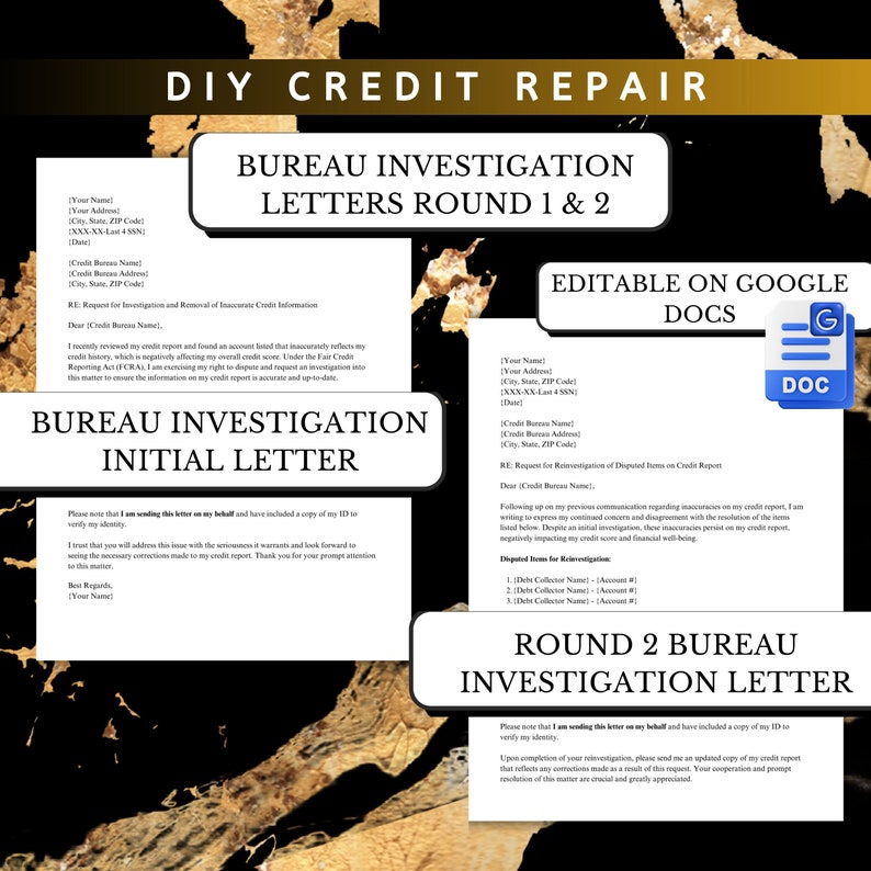 Credit Bureau Investigation Letters, Reinvestigation Credit Repair ...