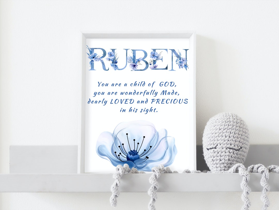 Personalized Bible Verse Name Printchristian Nursery Name - Etsy