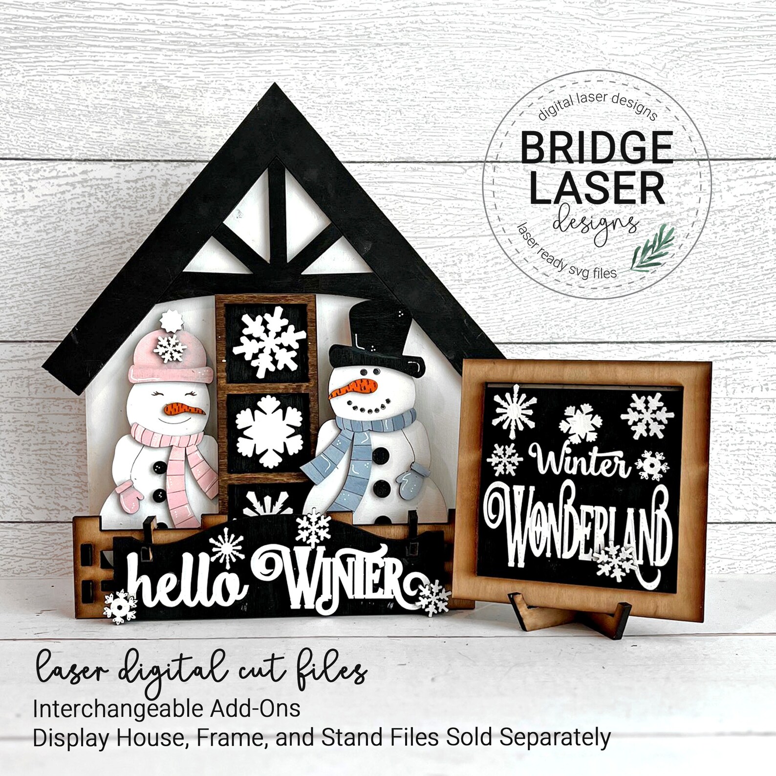 Snowman Winter Laser Cut File, Snowman Interchangeable Crate/fence Tier ...