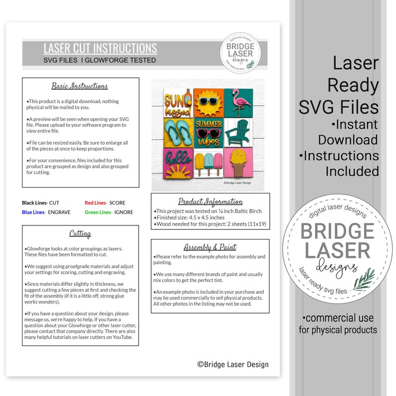 Summer Laser Cut Files Summer Interchangeable Leaning Sign - Etsy