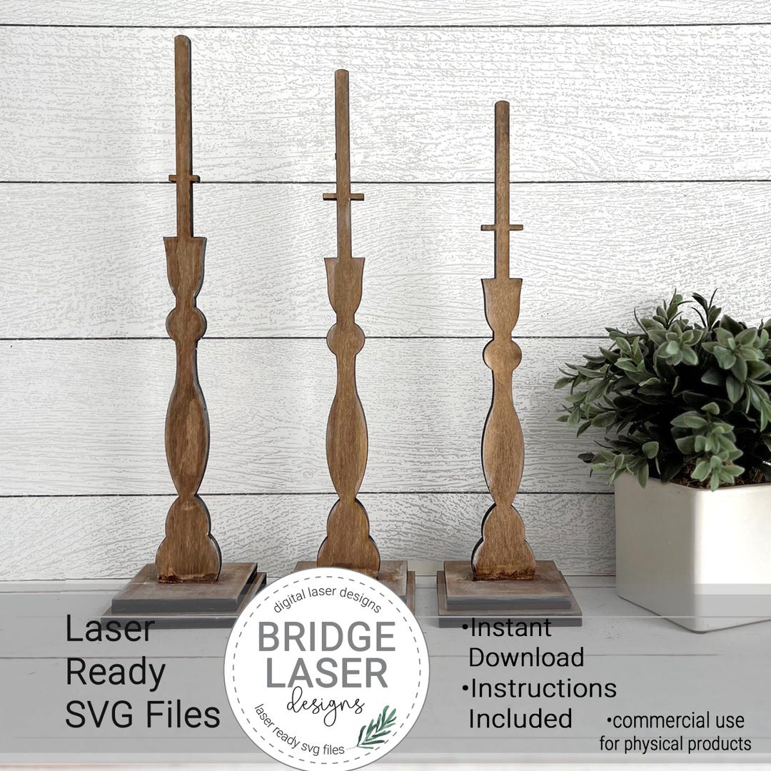 Pennant Sign Stand Laser Cut File Set of 3, Pennant Sign Holder Laser ...