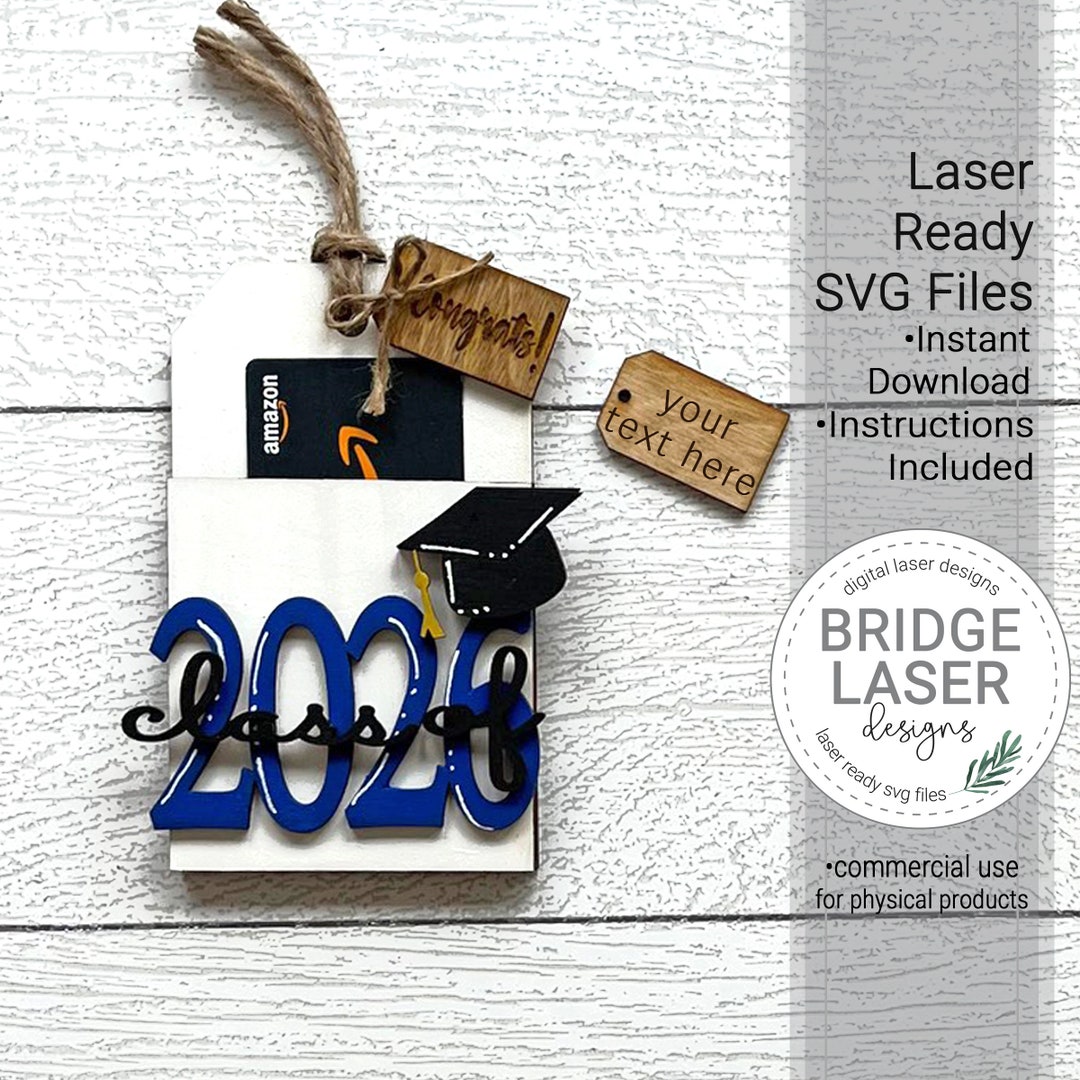 Graduation 2026 Gift Card Holder Laser File, Gift Card Holder SVG ...