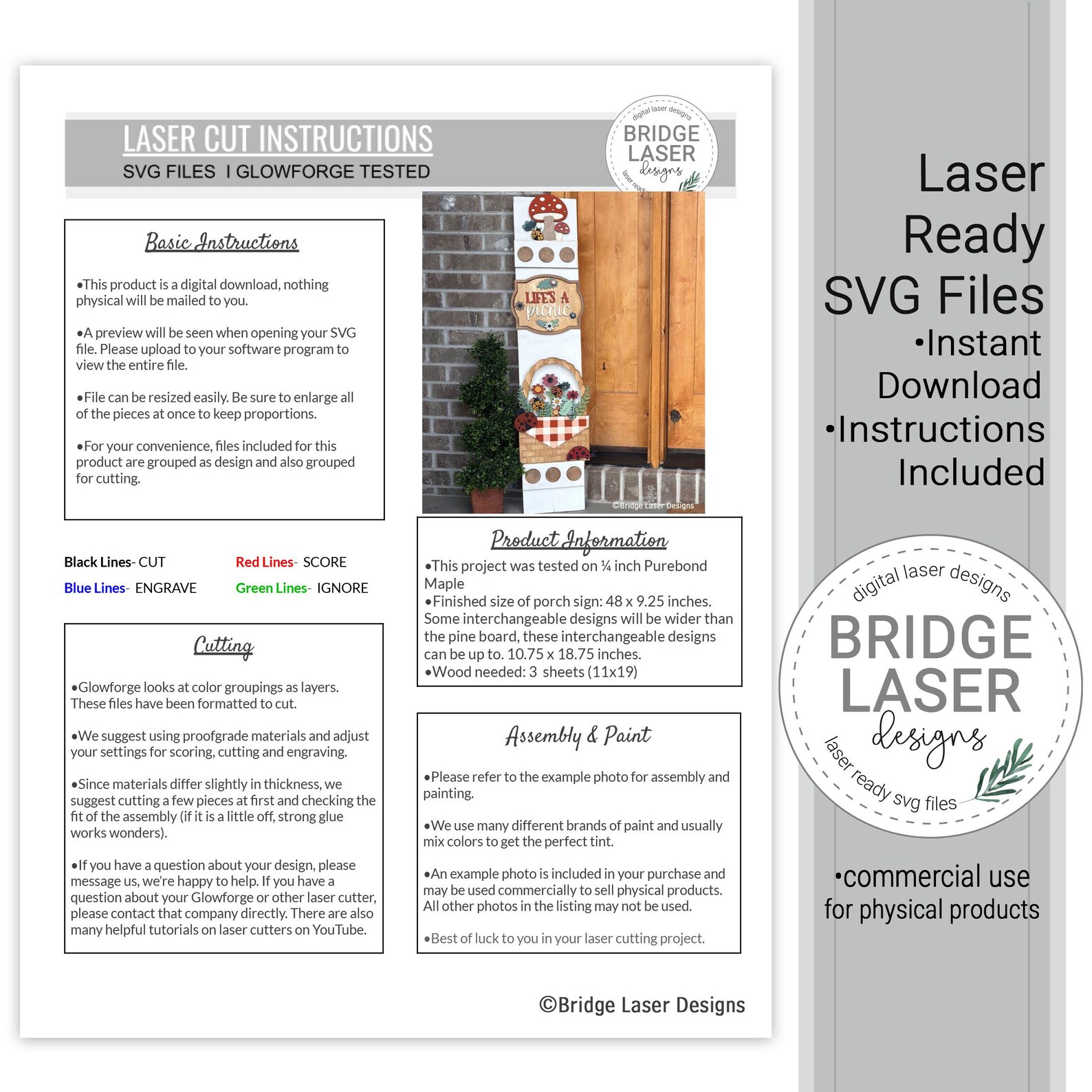 Summer Porch Leaner Sign Laser Cut File, Summer Interchangeable Porch ...