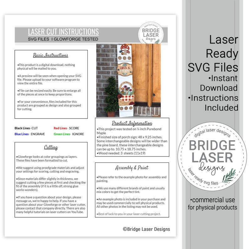 Summer Porch Leaner Sign Laser Cut File, Summer Interchangeable Porch ...