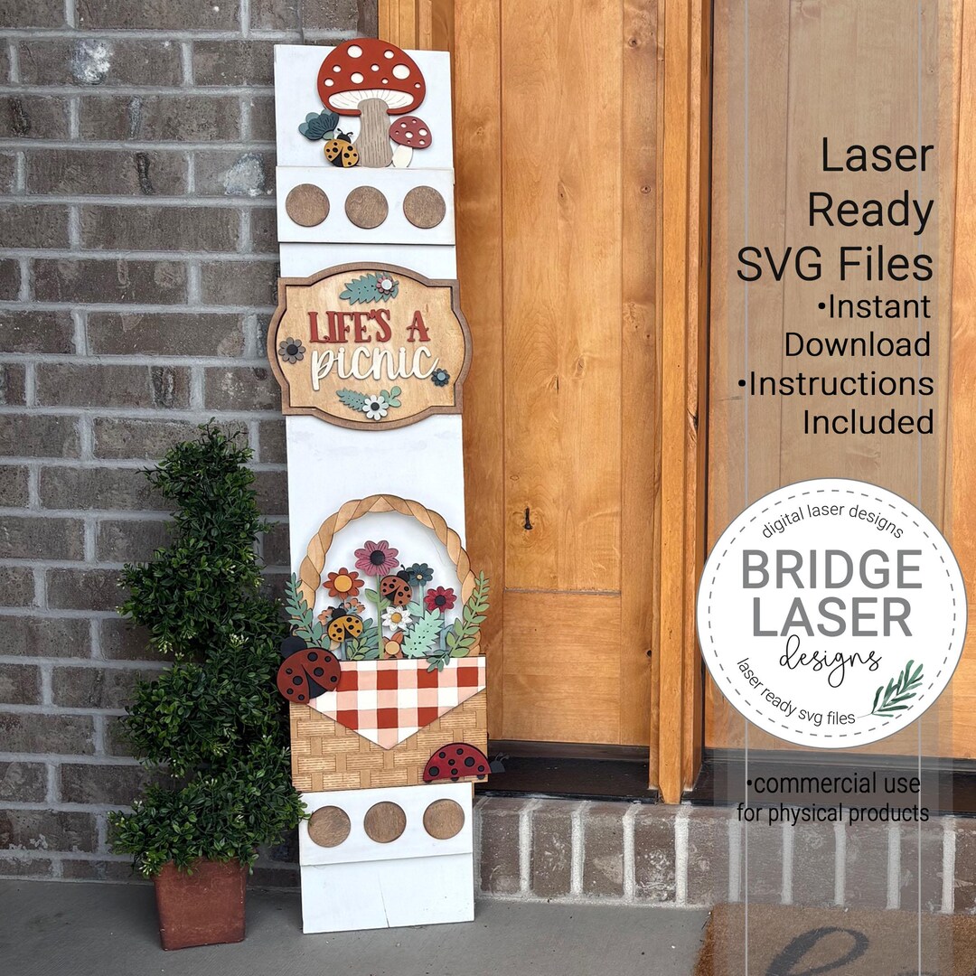 Summer Porch Leaner Sign Laser Cut File, Summer Interchangeable Porch ...
