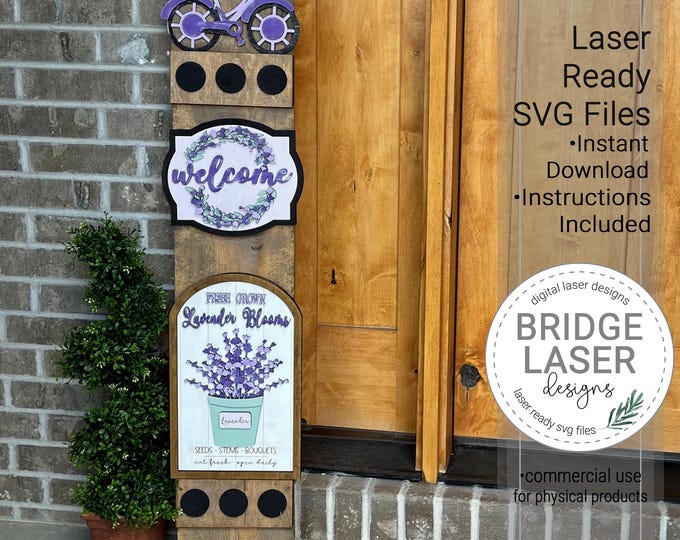 Hello Spring Porch Sign SVG | Interchangeable Porch Leaner | Welcome ...