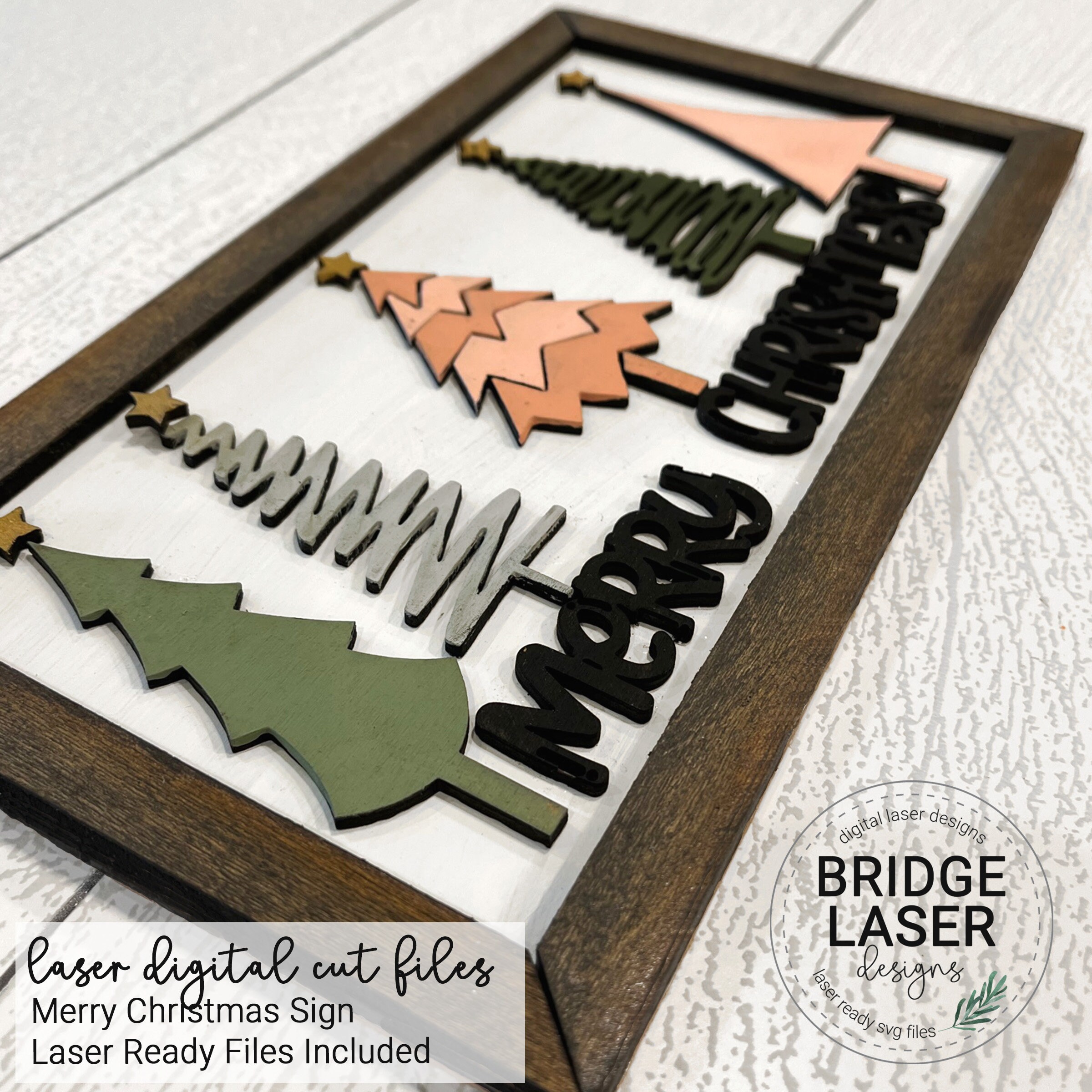 Christmas Tree Laser Cut File, Christmas Doodle Tree Laser Cut Design ...