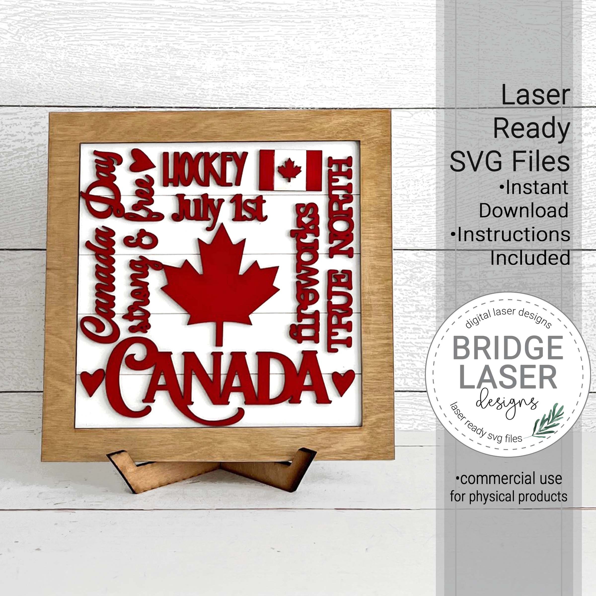 Canada Day Laser Cut File, Canada Day Word Collage, Canada Day Sign ...
