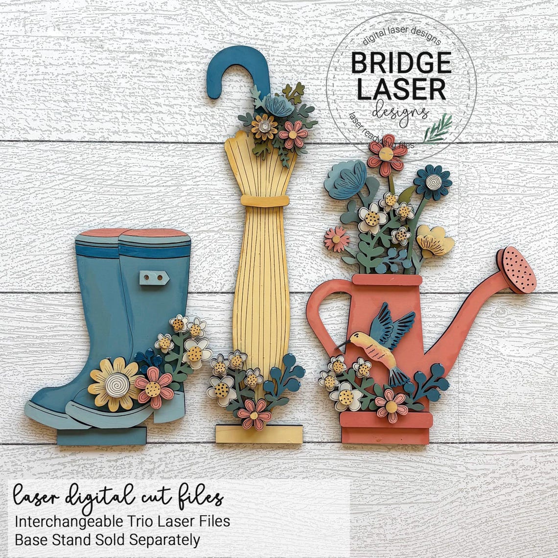 Spring Laser Cut Files, Spring Trio Shelf Sitter Laser, Spring Standing ...