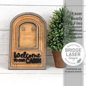Interchangeable Welcome Arch Laser Cut File, Seasonal Sign Laser SVG ...