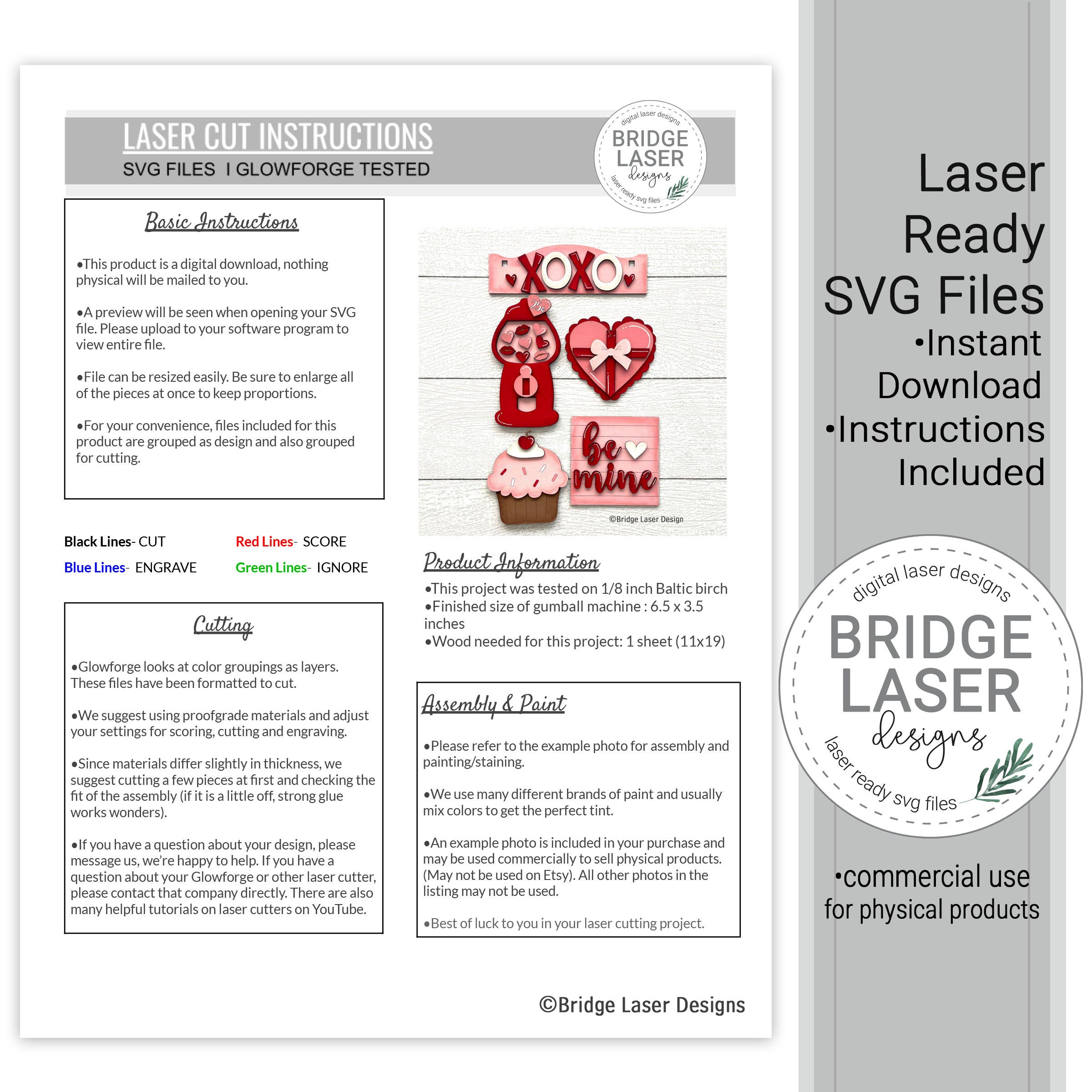Valentine's Day Laser Cut File, Valentine Interchangeable Crate/fence ...