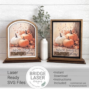 Fall Laser Cut Files and Printable PNG, Interchangeable Printable PNG ...
