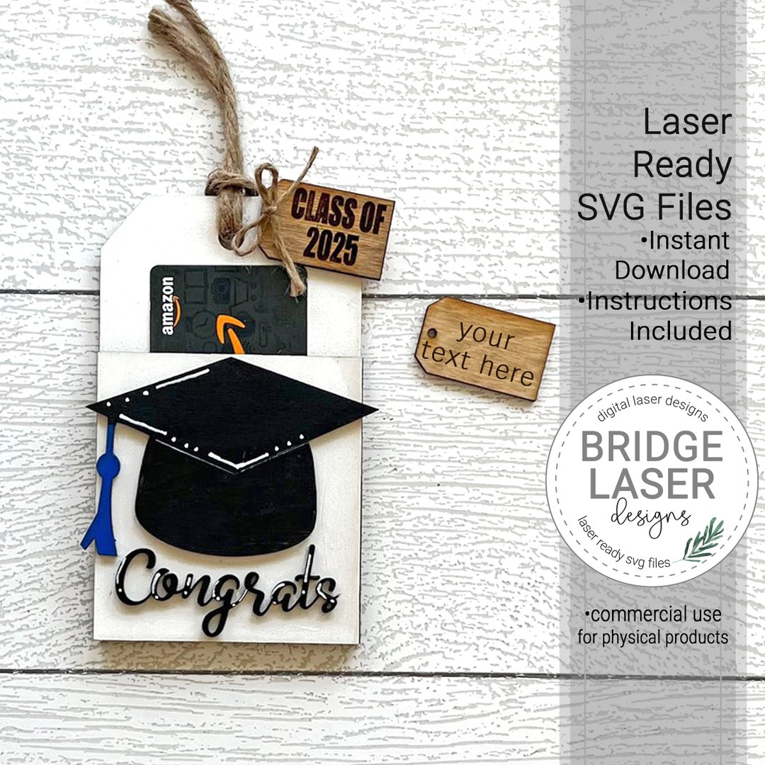 Graduation 2025 Gift Card Holder Laser File, Gift Card Holder SVG ...