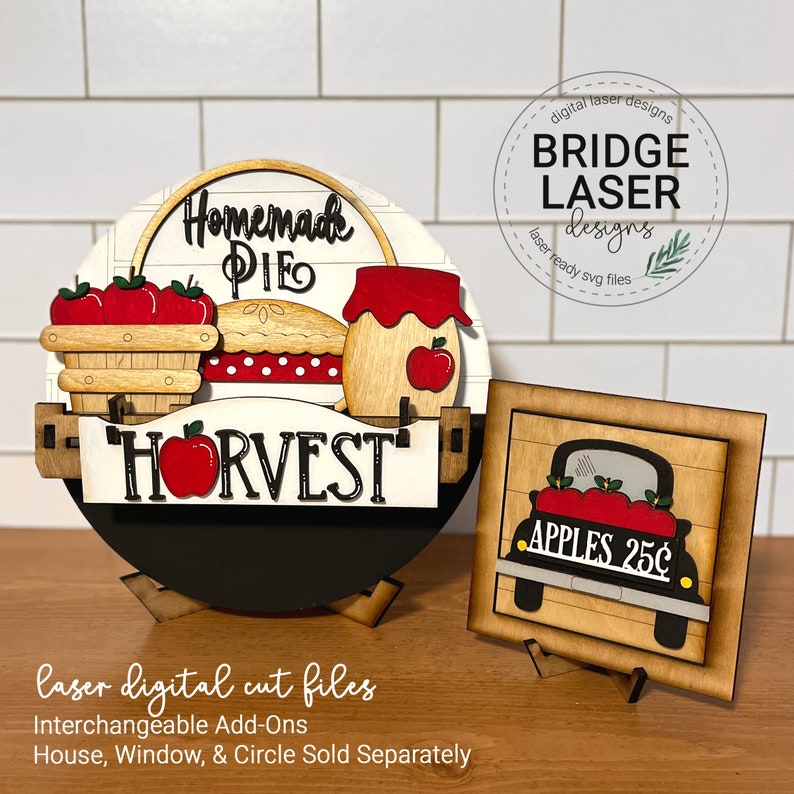 Apple Laser Cut File Fall Harvest Interchangeable - Etsy