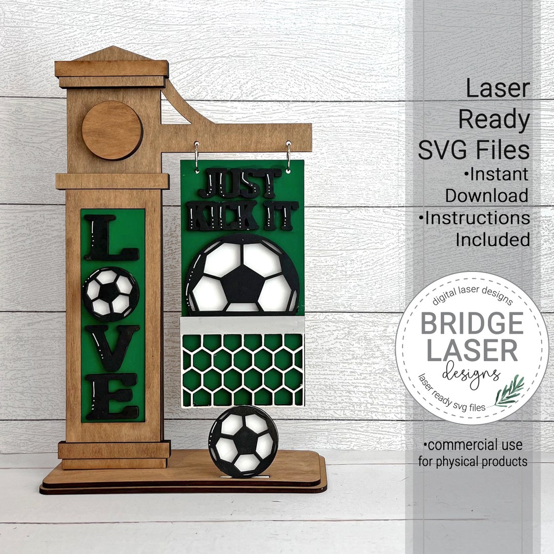 Soccer Post Sign Laser File, Soccer Interchangeable Post Sign Laser ...