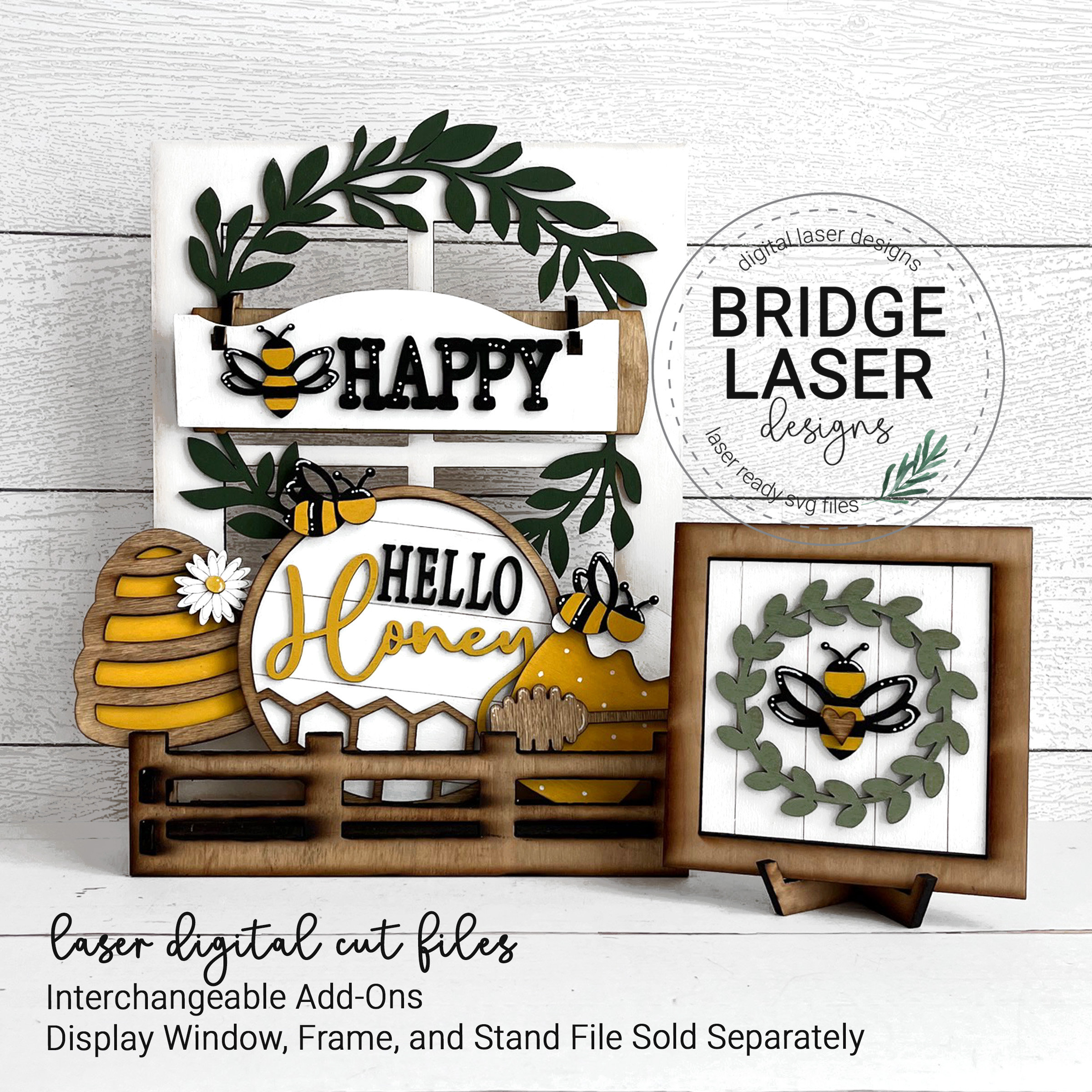 Bee Laser Cut File Honey Bee Interchangeable Add On Bee - Etsy Canada