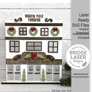 Christmas Village Bundle Laser Cut File, Laser Christmas Mantle Decor ...