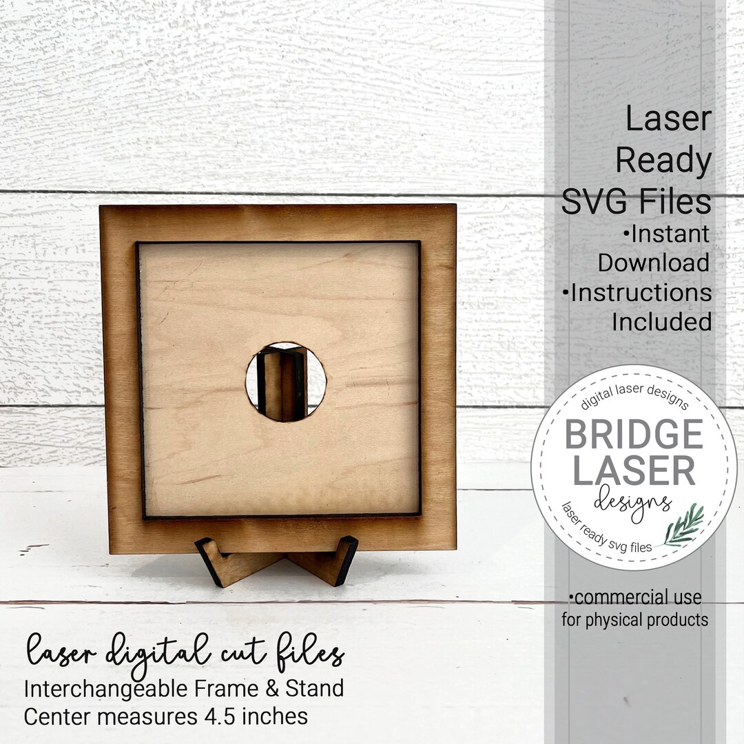 Single Frame Laser Cut Design, Interchangeable Leaning Sign SVG ...