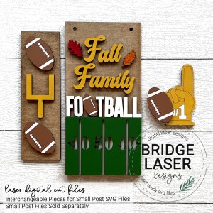 Football Sign Laser File, Football Interchangeable Post Sign Laser File ...