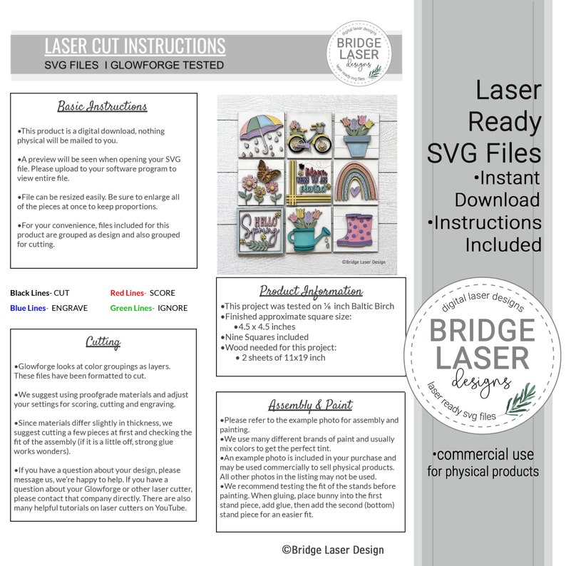 Spring Laser Cut Files Spring Interchangeable Leaning Sign - Etsy