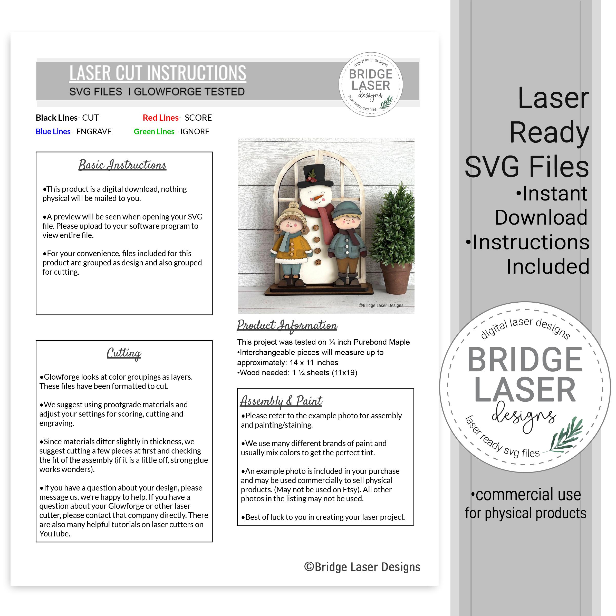 Snowman Laser Cut Files, Snowman Trio Shelf Sitter Laser SVG, Winter ...