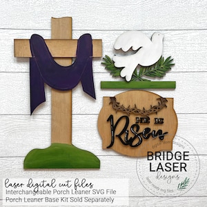 Easter Porch Leaner Sign Laser Cut File, Religious Easter ...