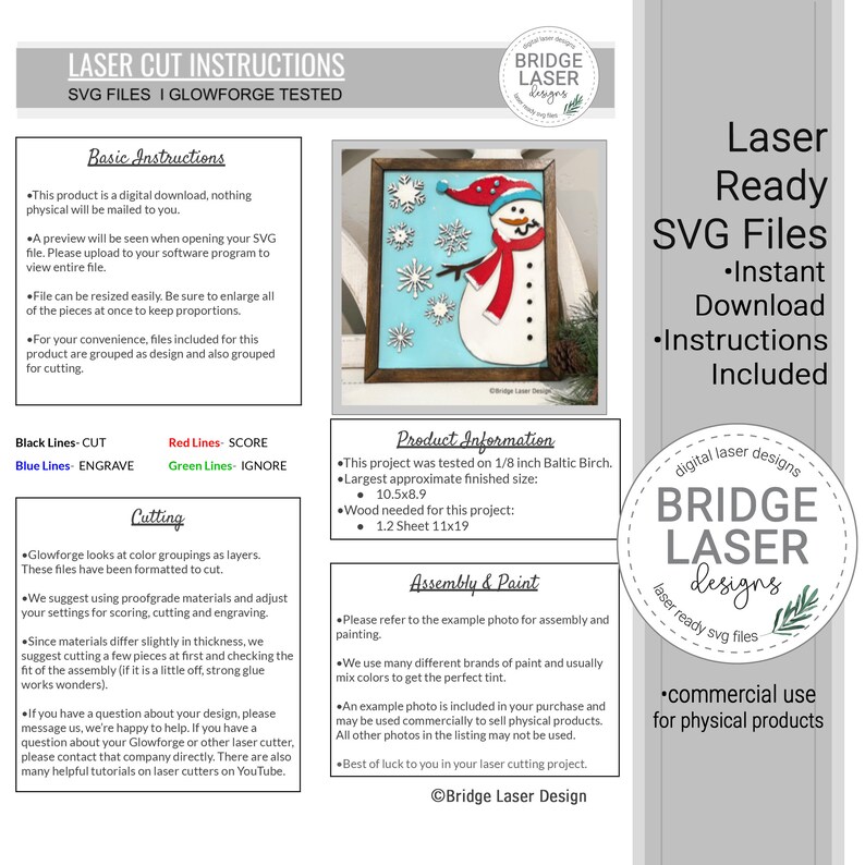 Snowman Laser Cut File Christmas Snowman Laser Cut Design - Etsy