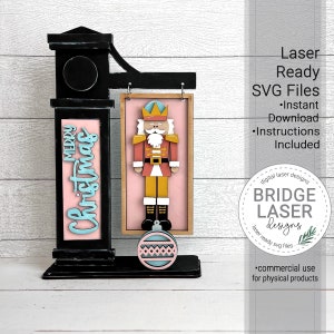 Nutcracker Post Sign Laser Cut File, Christmas Interchangeable Sign SVG ...