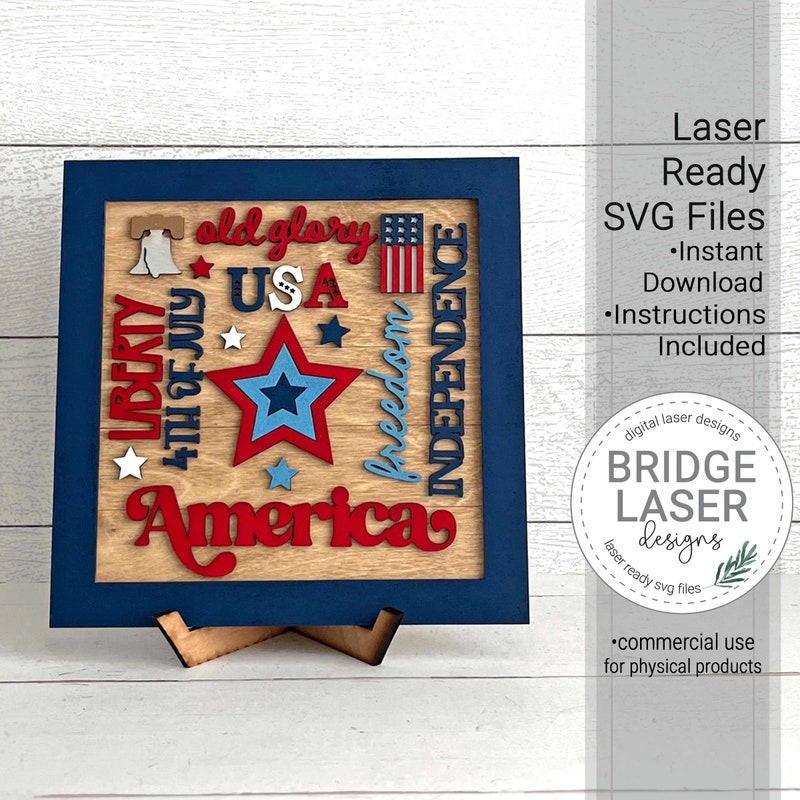 4th of July Stand Sign - Etsy