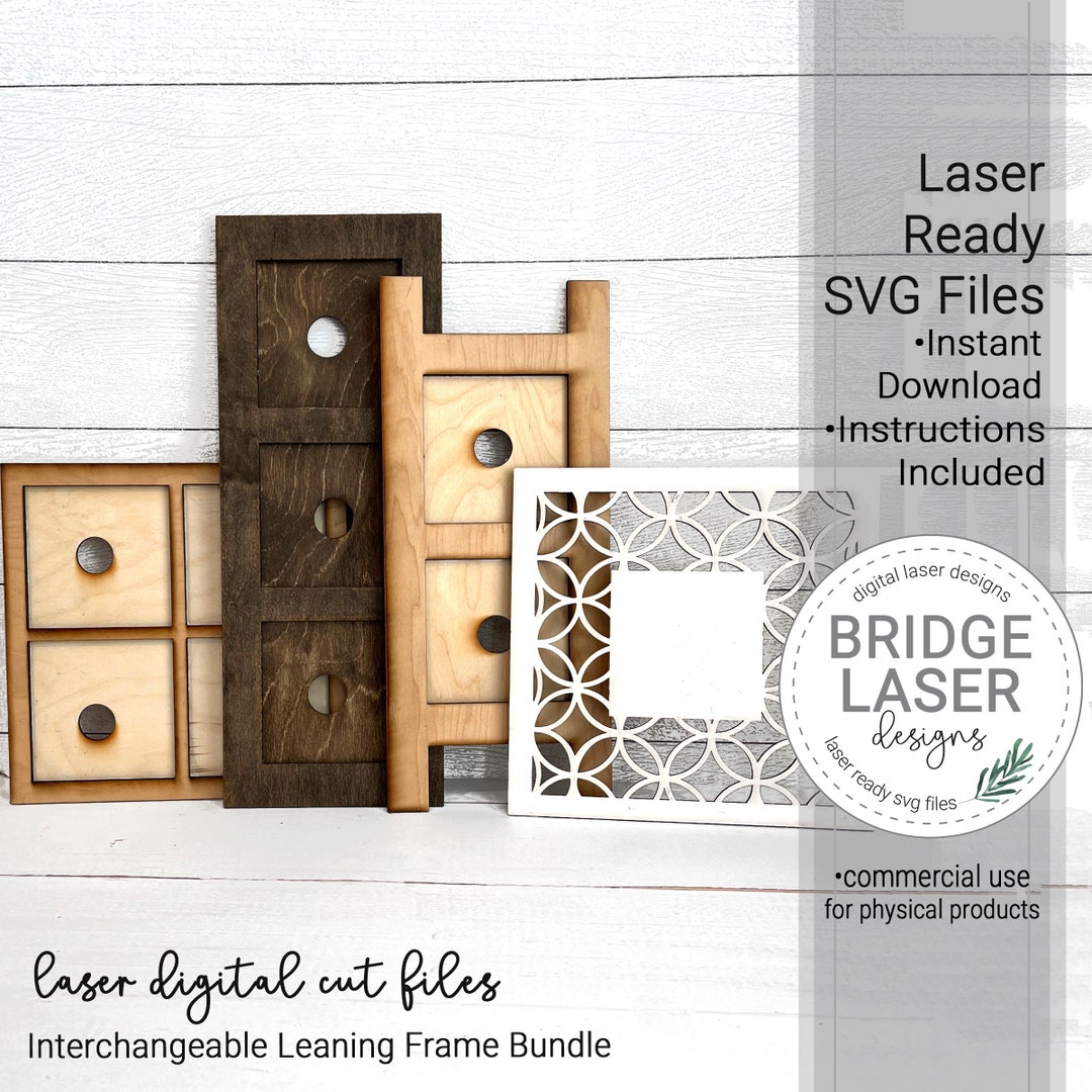 Four Interchangeable Leaning Frame and Standing Laser Design Bundle ...