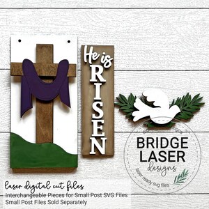 Easter Laser Cut File, Easter Interchangeable Post Sign SVG, Laser ...