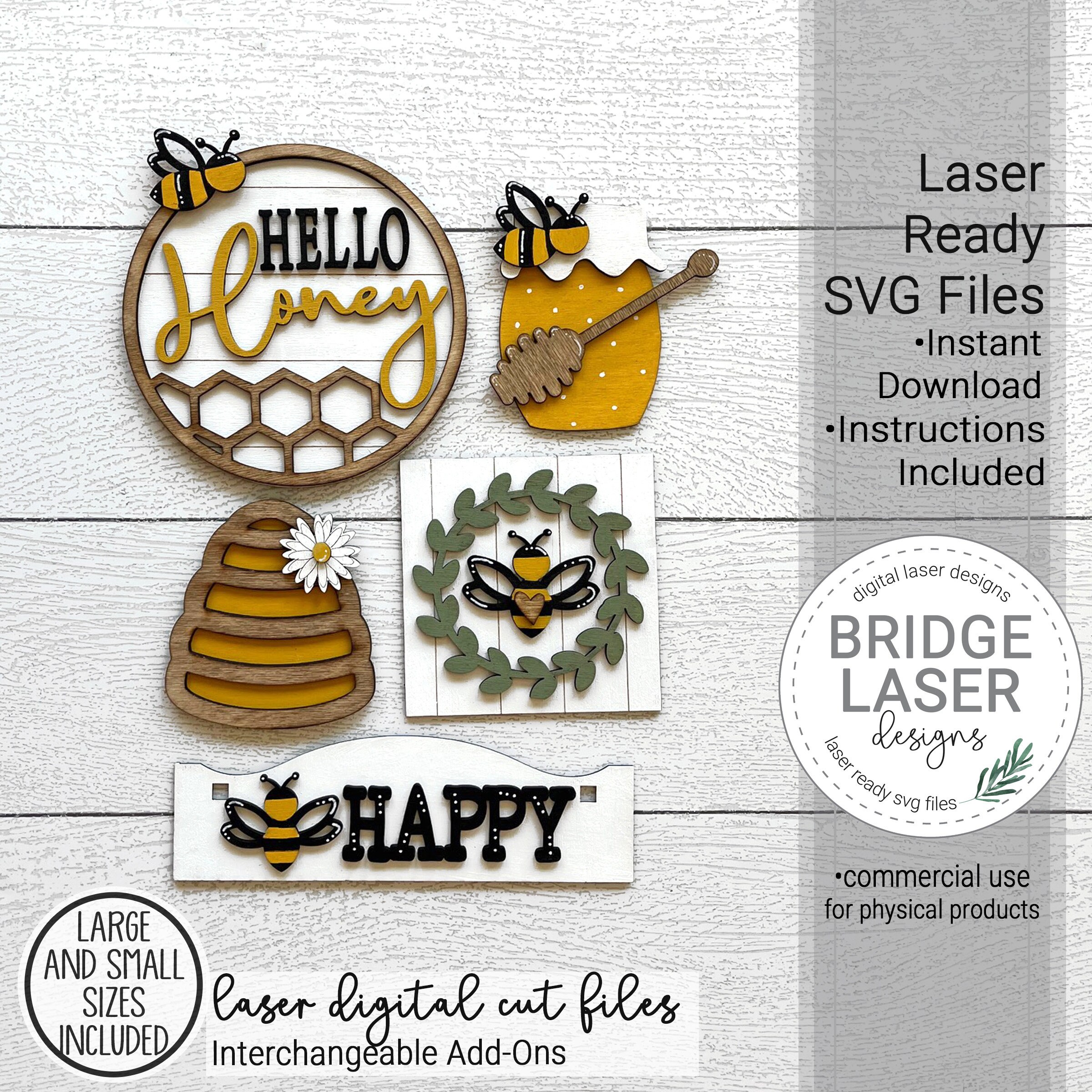 Bee Laser Cut File Honey Bee Interchangeable Add On Bee - Etsy Canada
