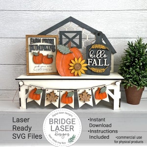 Fall Laser Cut File, Fall Interchangeable Bench Sign, Farmhouse Fall ...